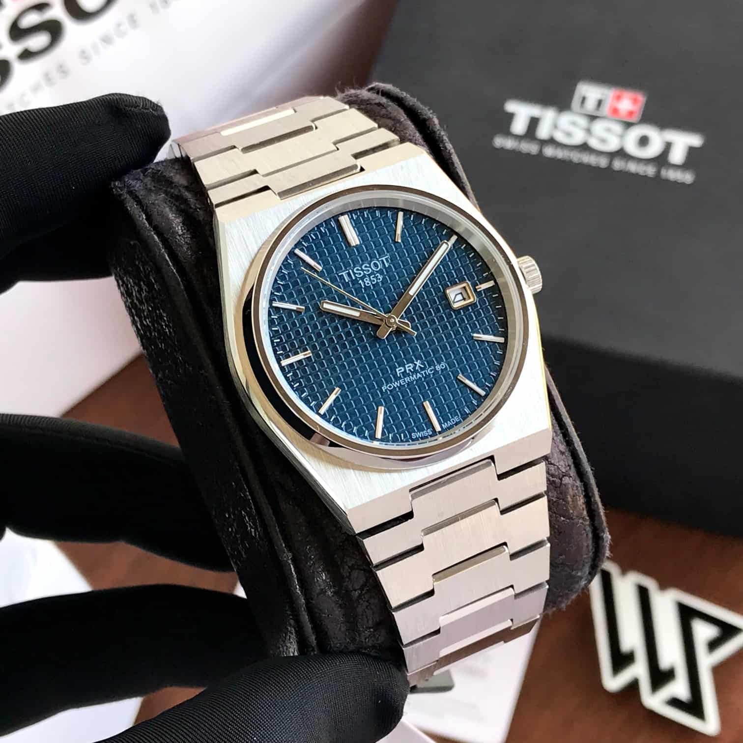 Tissot PRX Stainless Steel Blue Dial Men’s Watch – The Watch Mania